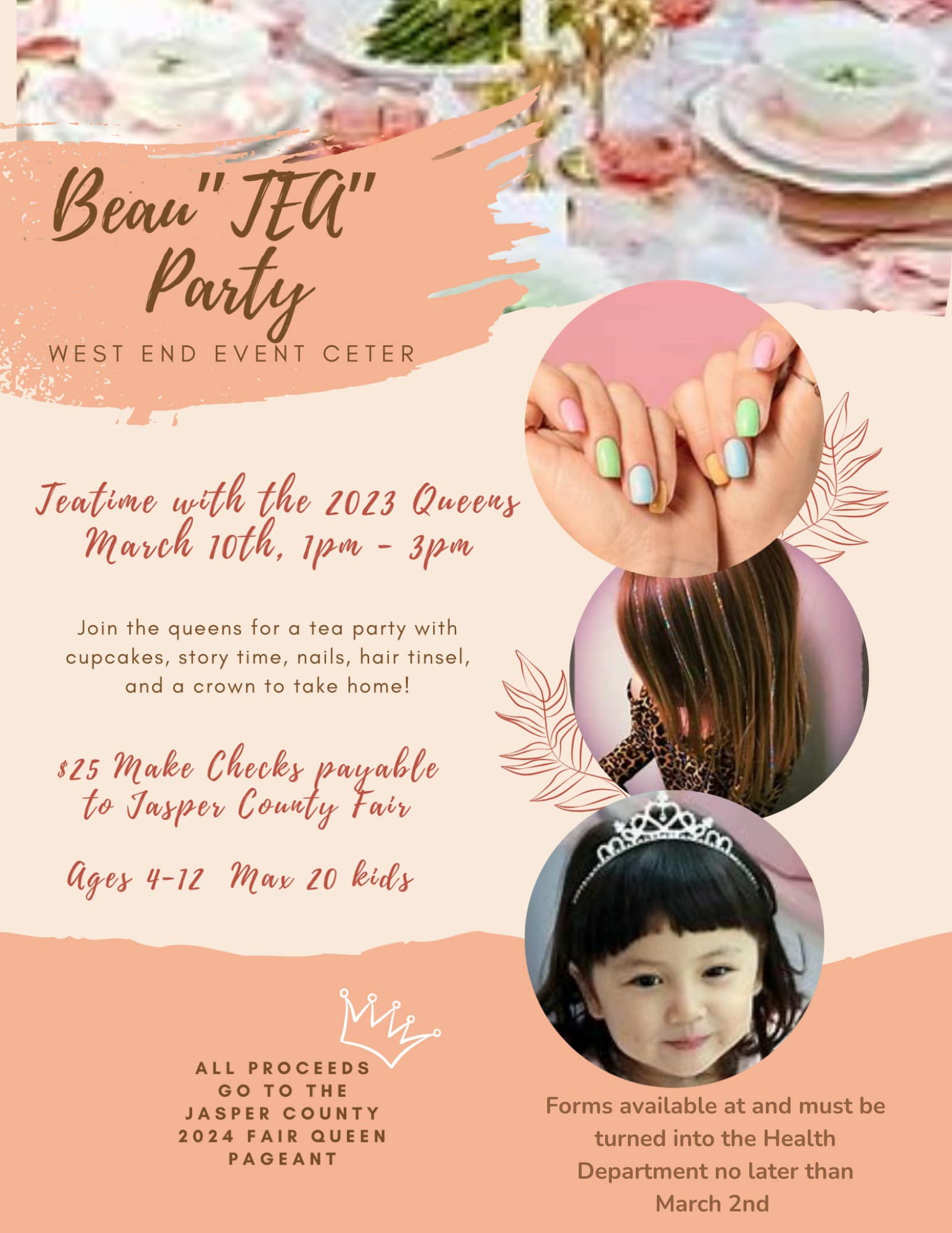 Princess Beau”Tea” Party with the Jasper County Fair Queens – Jasper ...