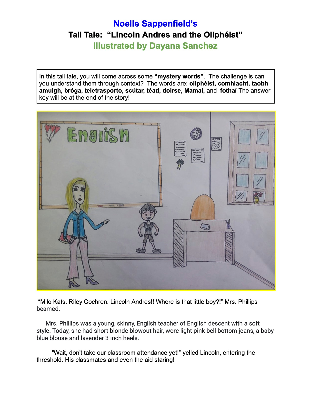 Noelle Sappenfield’s Tall Tale “Lincoln Andres and the Olipheist ...