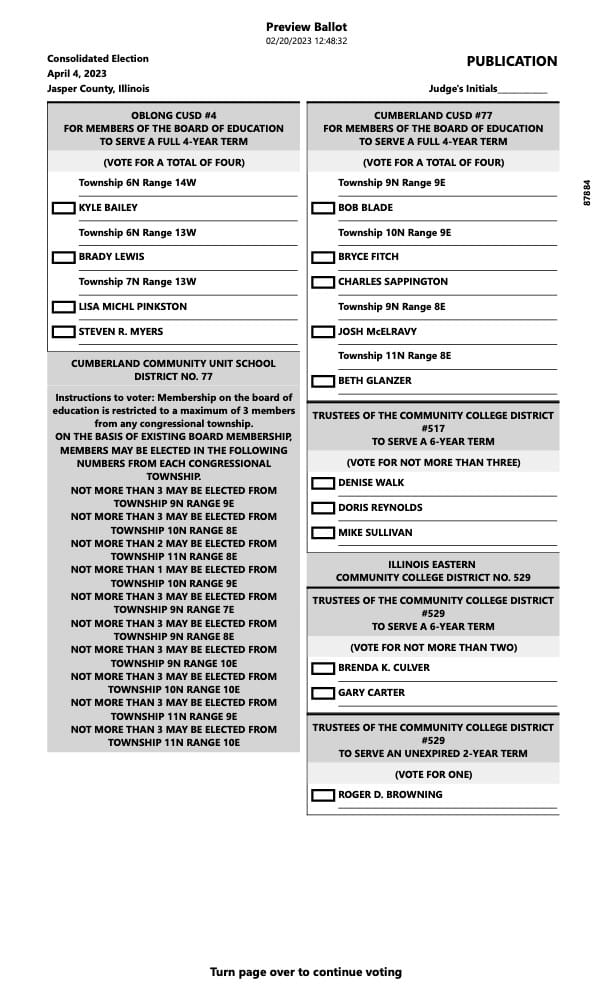 Sample Ballot Polling Locations And Public Test Information Jasper