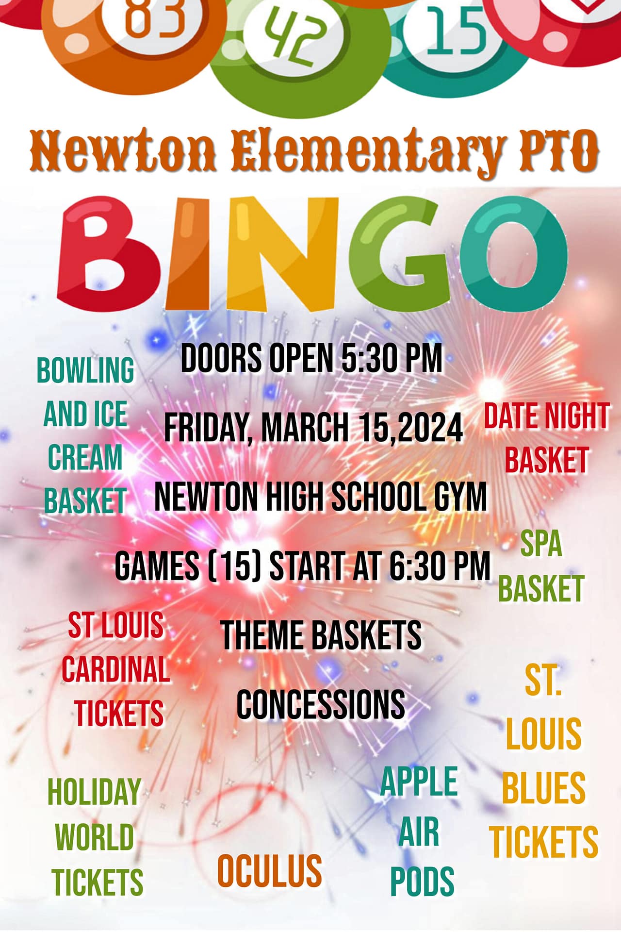 Newton Elementary PTO Bingo – Jasper County Daily News